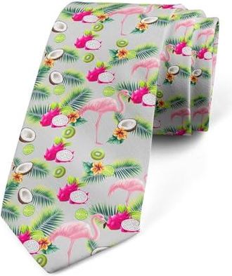 Generic Cravate Roses Vert Gris Classique Necktie Tendance Cravate DAffaires Pour Travail Mariage Accessoires