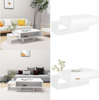 vidaXL Couchtisch Wei&szlig; 105x55x32 cm Holzwerkstoff - Couchtisch - Wohnzimmertisch - Holzt Tisch - Wei&szlig;er Couchtisch - Beistelltisch - Home & Living