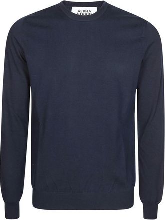 Alpha Studio Homme, Pulls, Bleu, Taille: 3XL T-shirt Girocollo ML