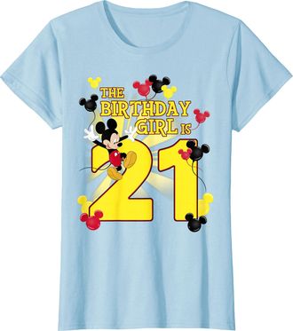 Disney Mickey And Friends Mickey, M&auml;dchen zum 21. Geburtstag T-Shirt