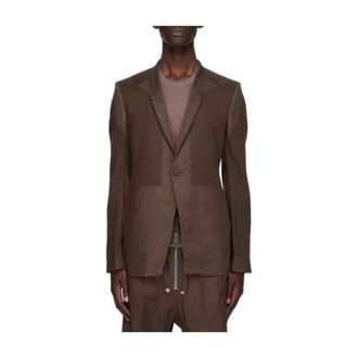Rick Owens Homme, Costumes, Brun, Taille: XL Fog Pocket Soft Blazer