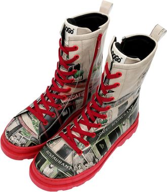 Dogo Gisele - La Vie Parisienne Vegane Damen Boots Stiefelette - Bunte und Bequeme Stiefel für Frauen | Nachhaltige Mode und Komfort 39