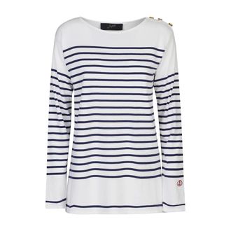 Seafarer Baumwoll-Rundhalspullover - - Knitwear - Damen - Blau - S