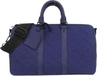 Louis Vuitton unisex, Pre-owned, Bleu, Taille: ONE Size Keepall Bandouliere Calf Bag doccasion