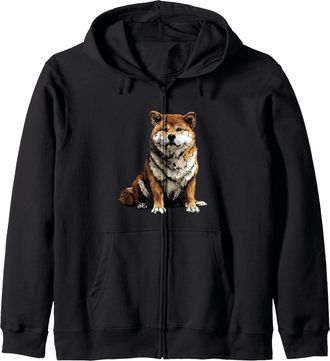Whyitsme Design Abbildung eines Shiba Inu-Hundes Kapuzenjacke