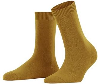 Falke Cosy Wool W So laine cachemire unies 1 paire, Chaussettes Femme, Jaune Amber 1851, 39-42