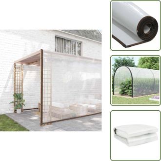 vidaXL Transparente Plane mit &Ouml;sen 12x12 m Polyethylen - Transparente Plane - Transparente Planen - Durchsichtige Plane - Klare Plane