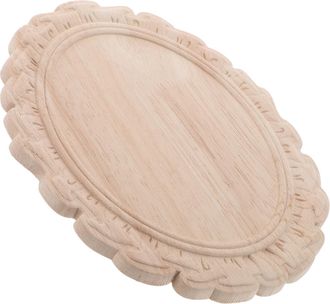 SOLUSTRE Holzspiegelrahmen im Europ&auml;ischen Stil Unbemalt mit Applikationen f&uuml;r Wohnzimmer und Schlafzimmer Geschnitzter Rahmen aus Massivholz