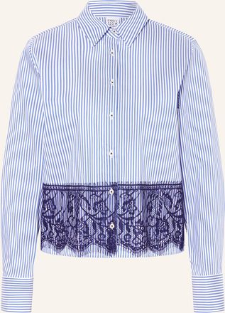 Emily van den Bergh Emily Van Den Bergh Hemdbluse Mit Spitze blau