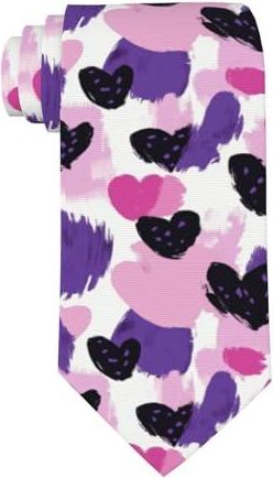 Generic Coeurs Imprimé Léopard Noir Brillant Cravates Décontractée Cravates Hommes Polyvalente Cravatte Pour Affaires Accessoires Célébrations