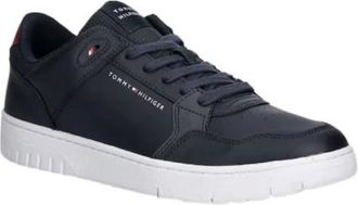 Tommy Hilfiger Homme, Chaussures, Bleu, Taille: 43 EU Baskets de basketball textur&eacute;es avec cuir