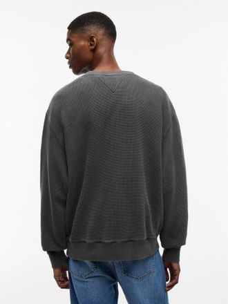 Tommy Jeans Rundhalspullover TJM RELAXED WASHED WAFFLE