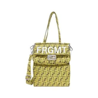Fendi unisex, Pre-owned, Jaune, Taille: ONE Size Sac cabas en toile Pre-owned