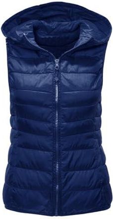 Generic Gilet matelass&eacute; l&eacute;ger pour homme - Grandes tailles - Gilet matelass&eacute; ultra l&eacute;ger - Gilet en duvet pour homme avec capuche - Coupe ajust&eacute;e - Gilet dhiv