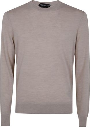 Tom Ford pull en laine à col rond - Tons neutres