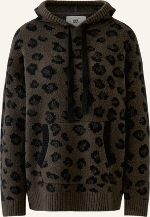 Oui Strick-Hoodie braun