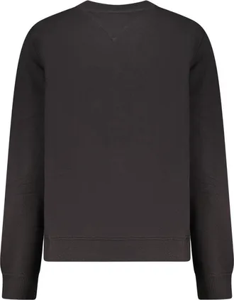 Tommy Hilfiger Logo-Print Cotton Sweatshirt - Black