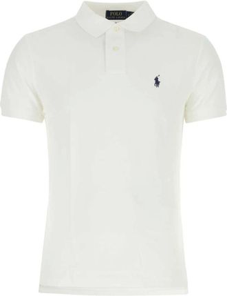 Polo Ralph Lauren Homme, Tops, Blanc, Taille: XL Polo en maille coupe slim sur mesure