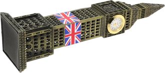 Cabilock Vintage London Uhrturm Modell Skulptur aus Robustem Material Kompakte Authentisches England Souvenir Dekoratives Architekturornament f&uuml;r Heim B&uuml;rodeko