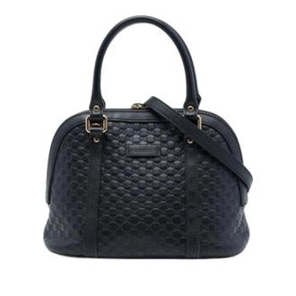 Gucci Sac bandouli&egrave;re en cuir gaufr&eacute; Pre-owned - Femme - Pre-owned - Noir - Taille: ONE Size