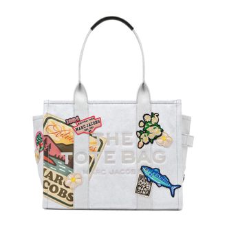 Marc Jacobs Femme, Sacs, Bleu, Taille: ONE Size The Large Camp Patchwork Denim Tote Bag