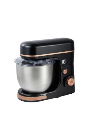 Bergner Bergner K&uuml;chenmaschine Copper, Schwarz, Silber, Metall, 5 L, 23x34.5x38.5 cm, Lfgb, Sicherheitsabschaltung bei gekipptem Motorkopf, herausnehmbarer Be