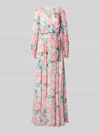 Jake*s Abendkleid mit V-Ausschnitt