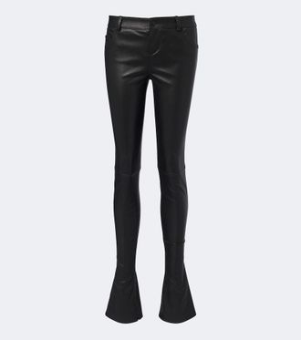 Gucci Pantalon ajust&eacute; en cuir