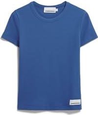 Armedangels Kardaa T-shirt RIPP en coton bio pour femme Coupe ajust&eacute;e, Dark Morning, L