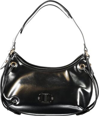 Twinset Femme, Sacs, Noir, Taille: ONE Size Sac Hobo Brillant avec Lacets