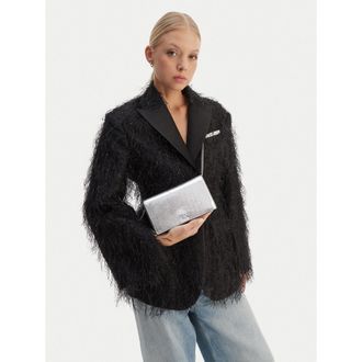 Calvin Klein Handtasche Calvin Klein Ck Metallic Wallet On Chain LV04F3320G Silberfarben