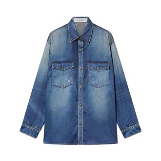 Golden Goose Femme, Chemises, Bleu, Taille: 36 FR Patty Over Shirt