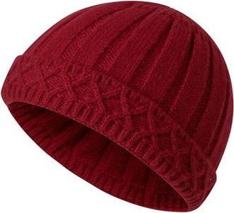 Generic Bonnet Femme Hiver Bonnet Femme Chapeau Femme Hiver Confortable Classique - Tricot Hiver Bord Roulott&eacute; &Eacute;pais, Protection Oreilles Thermique, Parfait p