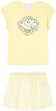 Women'secret Short Pyjama Multilicense Happy Smiley, Citronier, XXL Femme