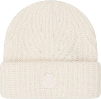 Moncler Bonnet textur&eacute; - Femme - Accessoires - Blanc - Taille: ONE Size