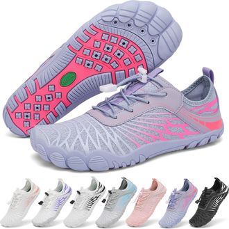 Saguaro Barfuss Schuhe Damen Leicht Barfu&szlig;schuhe Atmungsaktive Schnell Trocknend Wasserschuhe Frauen rutschfest Badeschuhe, Violett Lila, 43 EU