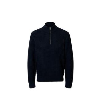 Selected Pull col montant zipp&eacute; en coton