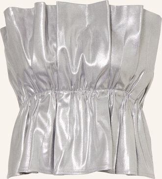 SoSUE Sosue Cropped-Top silber