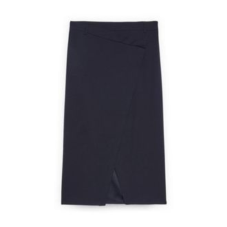 Fiorella Rubino Langer Rock mit Wickelverschluss - - Skirts - Damen - Blau - XL