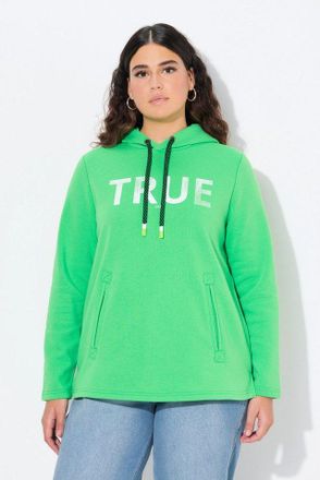 Ulla Popken Sweatshirt Hoodie True Kapuze Kordel Taschen Langarm