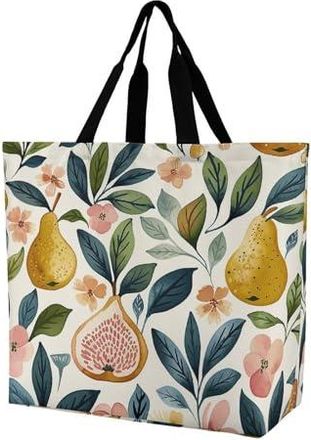 Generic Figues Et Poires Sac A Main Femme L&eacute;ger Sacs Grand Sac Cabas Pour Universit&eacute; Travail Voyage