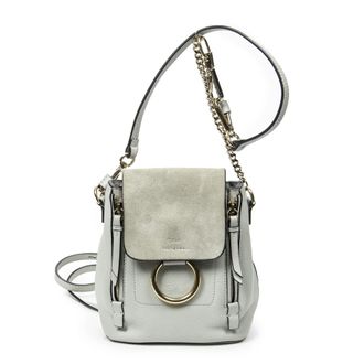 Chlo&eacute; Crossbody Bags - Small Faye Backpack - Gr. unisize - in Blau - f&uuml;r Damen