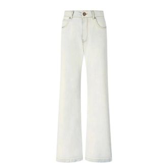 Pinko Wanda Wide Jeans - - Jeans - Damen - Wei&szlig; - W28