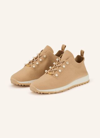Jimmy Choo London Sneaker Veles Mit Schmuckperlen beige