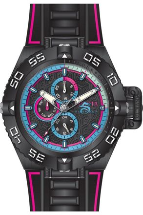 Invicta Subaqua - Noma IV 49878 Herrenuhr - Quarzwerk - Edelstahl mit schwarzem Zifferblatt - 50 mm