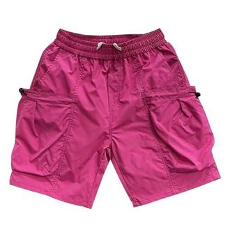 Generic Pantalons courts d&eacute;t&eacute; baggy grandes poches style jambe large pantalon quart d&eacute;contract&eacute;, Rose, 3XL