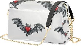 Mnsruu Sacs à bandoulière pour femme, sac à main en cuir motif chauve-souris