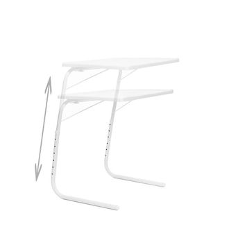 InnovaGoods Beistelltisch klappbar, einstellbar Foldy Table, 53 x 70 x 39 cm, Wei&szlig;