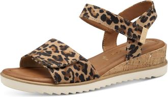 Tamaris Damen Sandalette mit Keilabsatz, braun, 38 EU