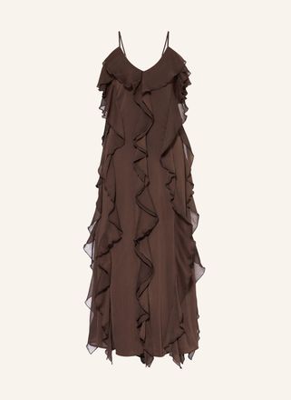 Mrs & Hugs Mrs & Hugs Kleid Mit Volants braun